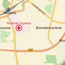 Roskilde Sygehus, Roskilde - kort på Krak
